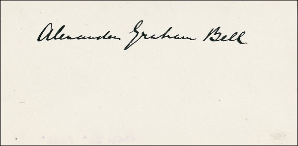 Alexander Graham Bell Signature | RR Auction