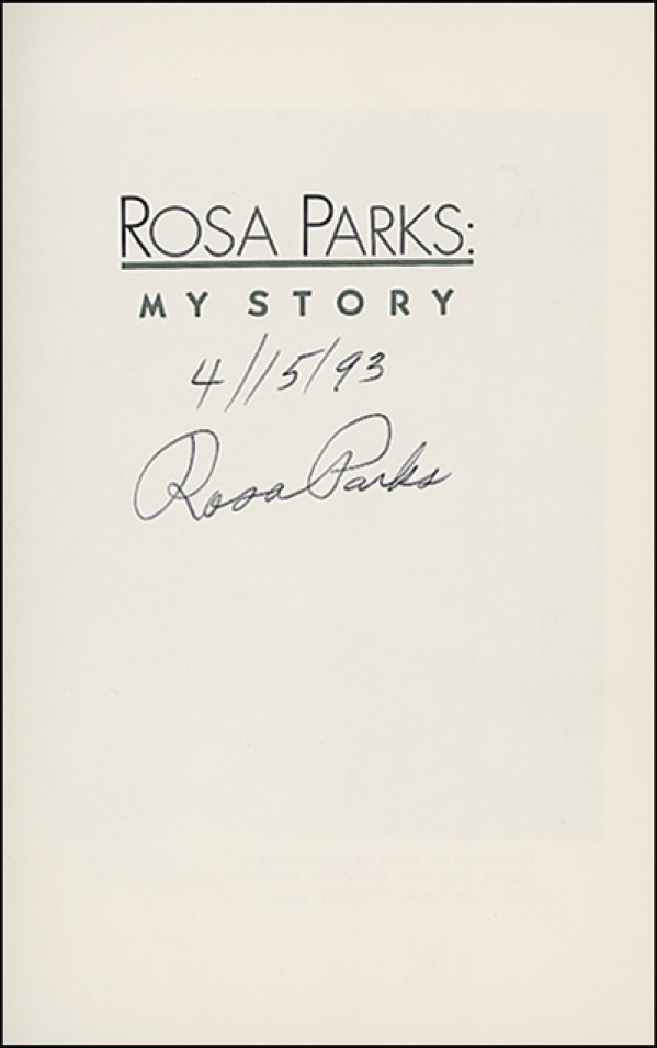 Rosa Parks Book | RR Auction