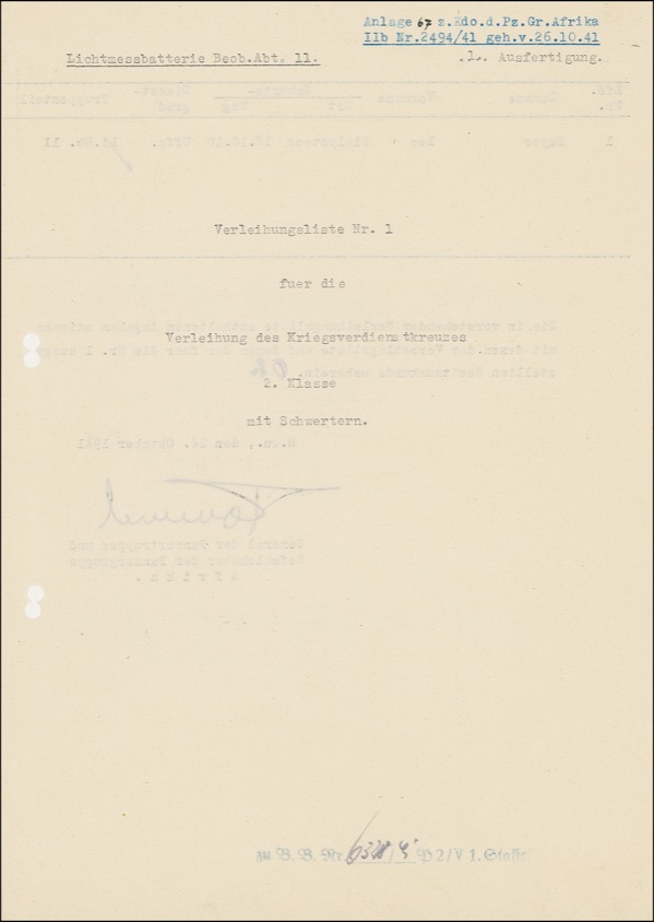 Erwin Rommel Signed Document | RR Auction