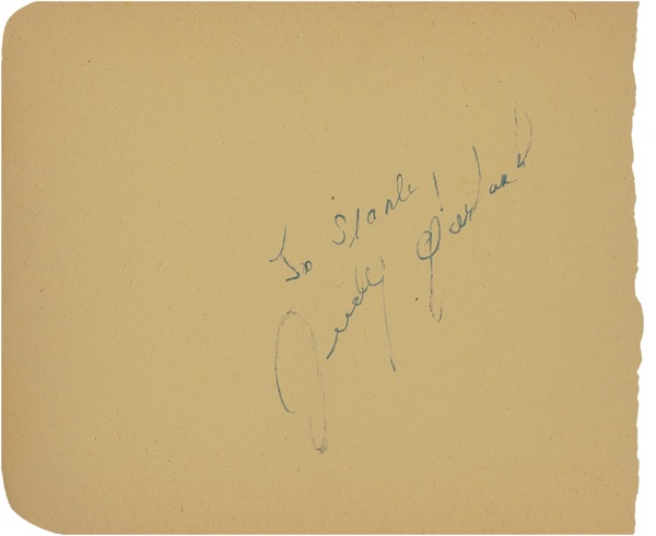 Wizard of Oz: Garland, Judy Signature | RR Auction