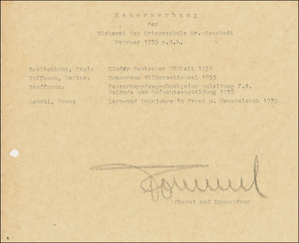 Erwin Rommel Signed Document | RR Auction