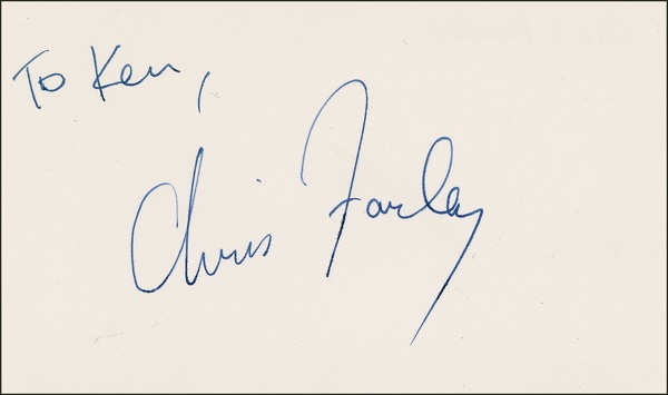 Chris Farley Signature | RR Auction