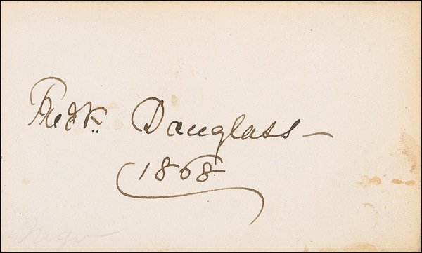 Frederick Douglass Signature | RR Auction