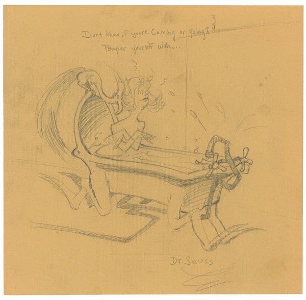 Dr. Seuss: GOOD CLEAN FUN: Scarce early advertising drawing by DR.