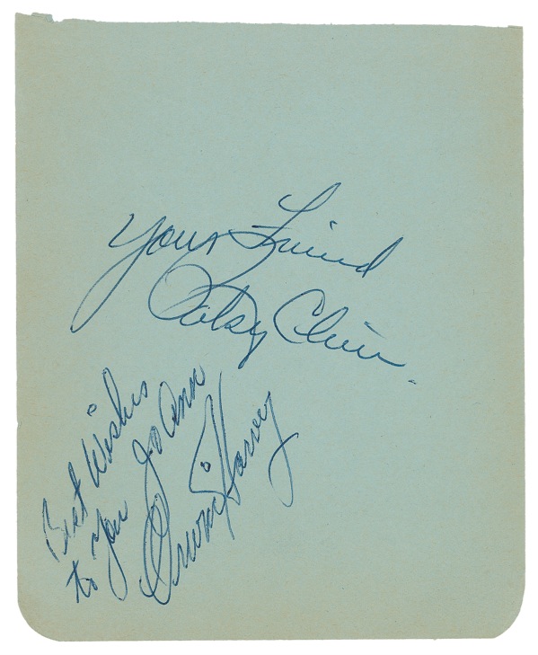 Patsy Cline Signature | RR Auction