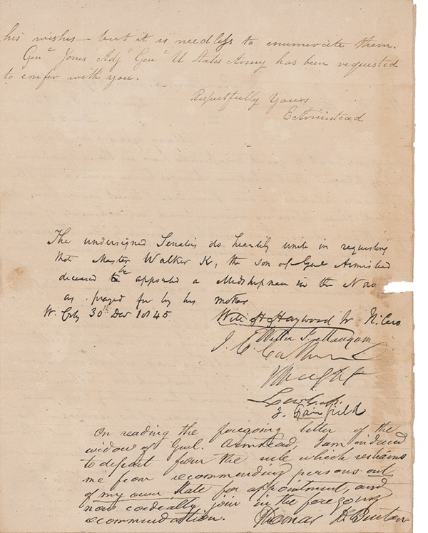 John C. Calhoun: The widow of General Walker K. Armistead, Elizabeth