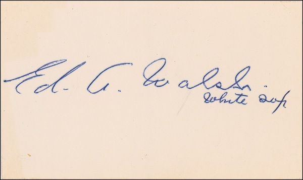 Ed Walsh: Scarce and spit-free Ed Walsh signature | RR Auction