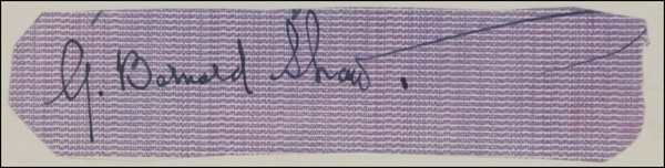 George Bernard Shaw Signature | RR Auction