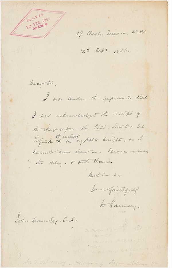 William Ramsay: British chemist (1852–1916) who discovered the