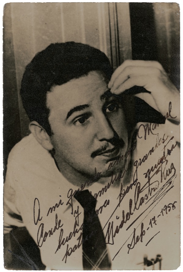 Fidel Castro: Castro signs for “great fighters for justice for