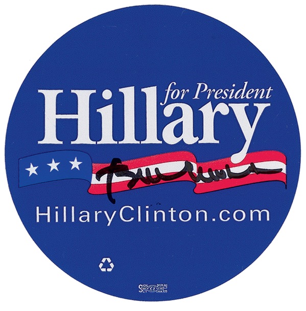 Bill Clinton Campaign Sticker | RR Auction