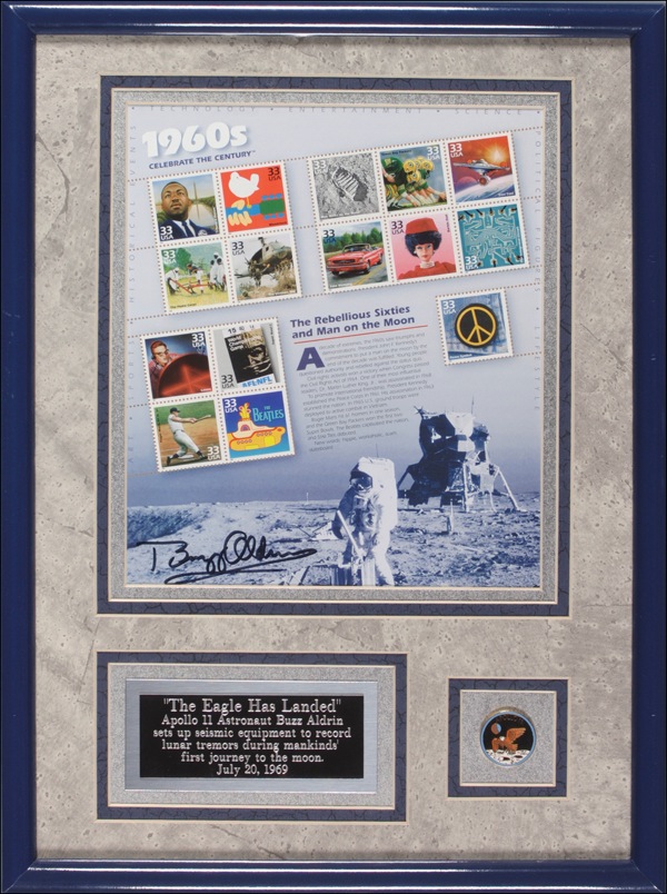 Buzz Aldrin Stamp Sheet | RR Auction