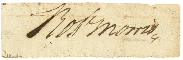 Declaration of Independence: Morris, Robert Signature | RR Auction