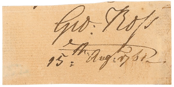 Declaration of Independence: Ross, George Signature | RR Auction