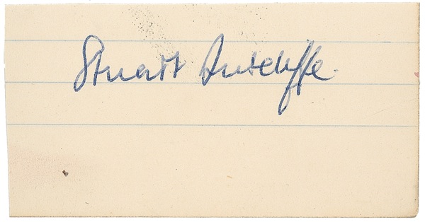 The Beatles: Stuart Sutcliffe Signature | RR Auction