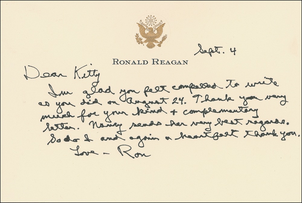 Ronald Reagan Handwritten Letter Signed | RR Auction