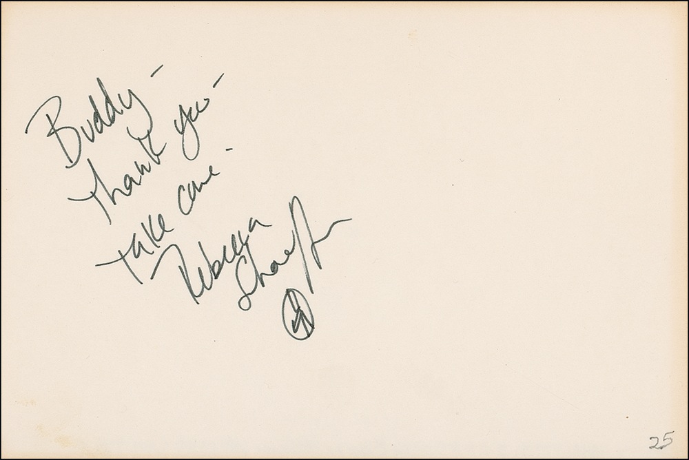 Rebecca Schaeffer Signature | RR Auction