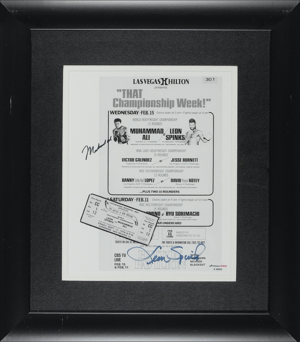 Muhammad Ali and Leon Spinks Signed Photograph | RR Auction