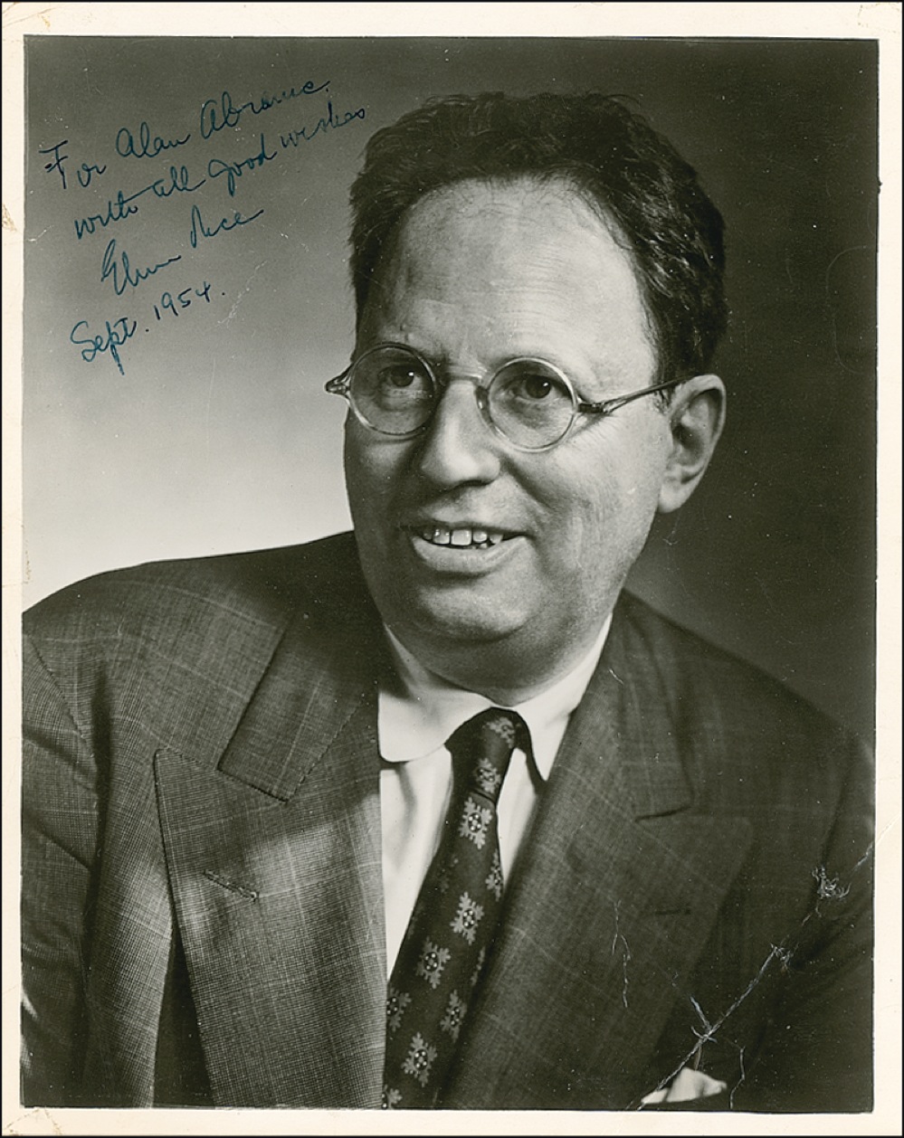 Elmer Rice Signed Photograph | RR Auction