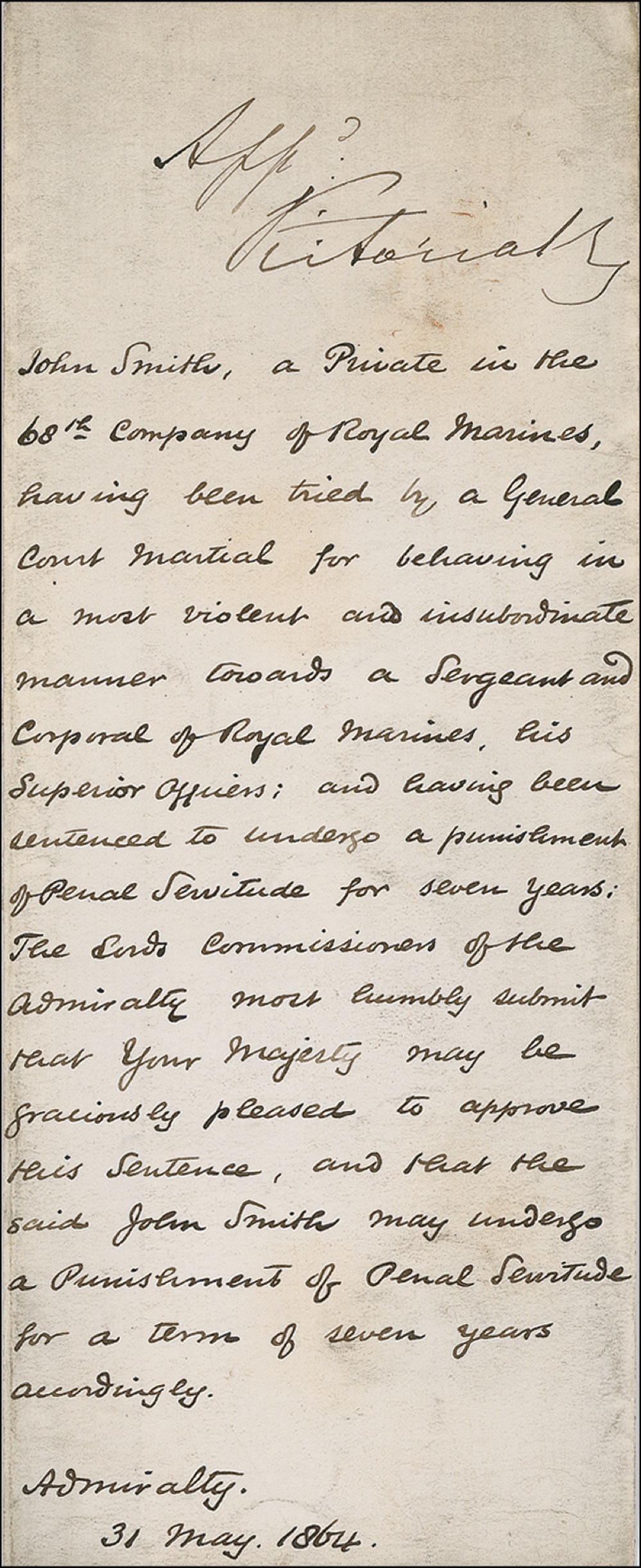 Victoria: VICTORIA approves a seven-year sentence for a marine who