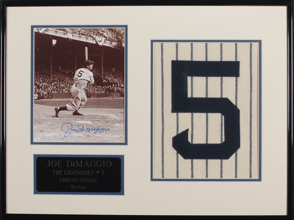 Joe DiMaggio Photograph and Number Display | RR Auction