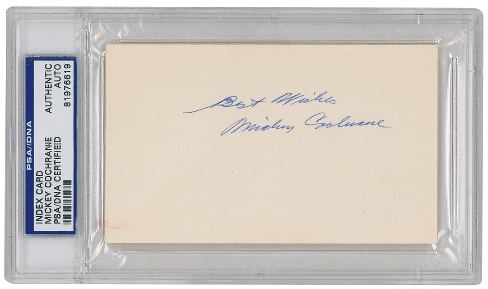 Mickey Cochrane Signature | RR Auction
