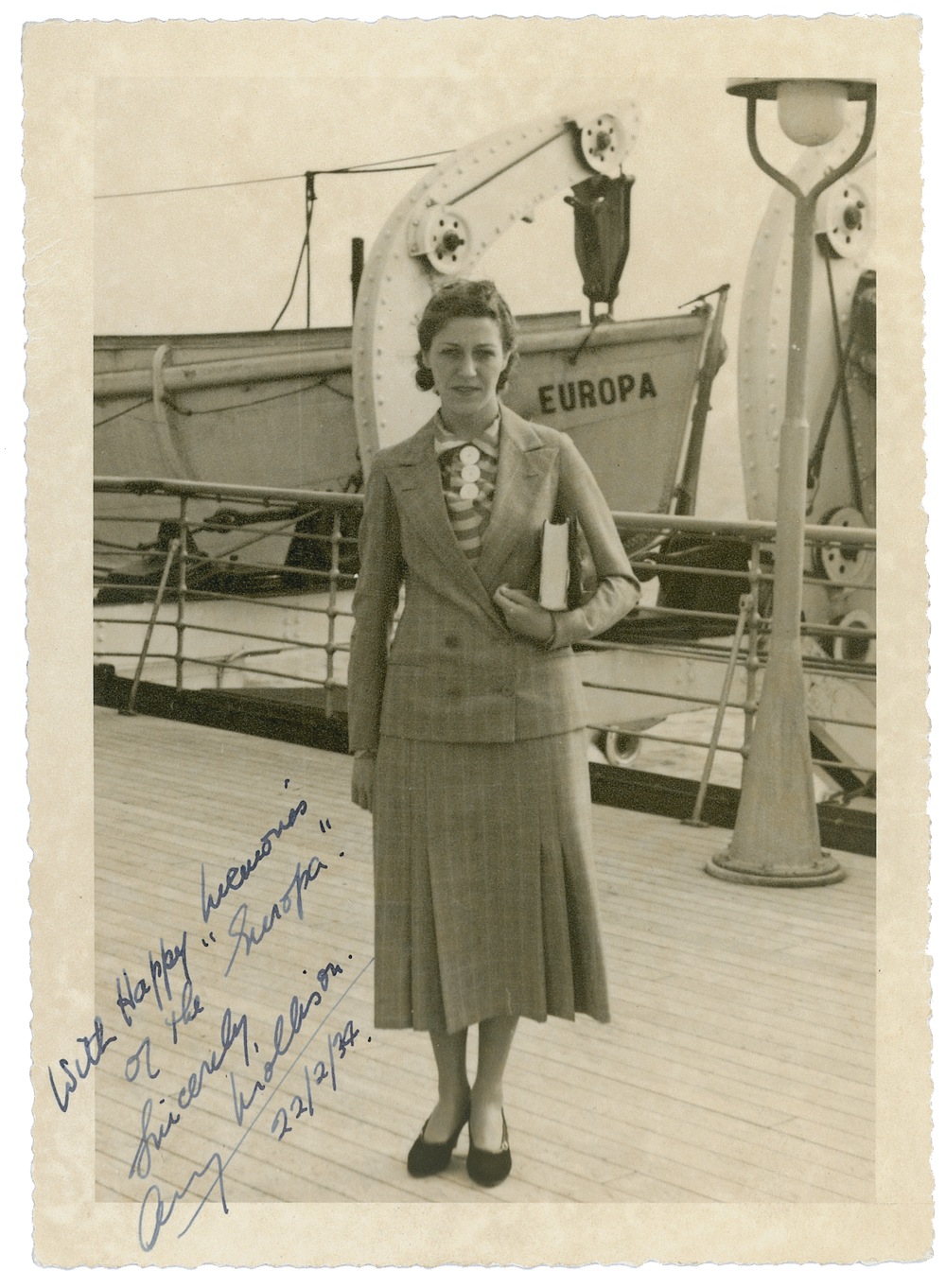 Amy Johnson Signed Photograph | RR Auction