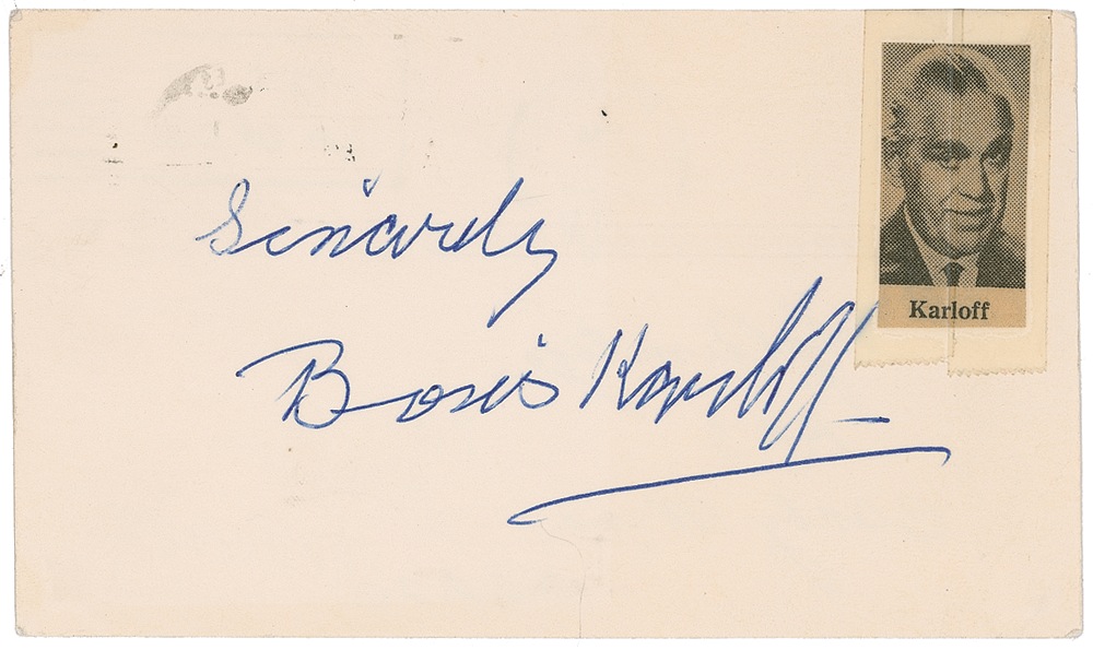 Boris Karloff Signature | RR Auction