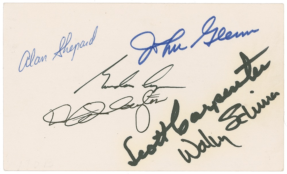 Mercury Astronauts Signature | RR Auction