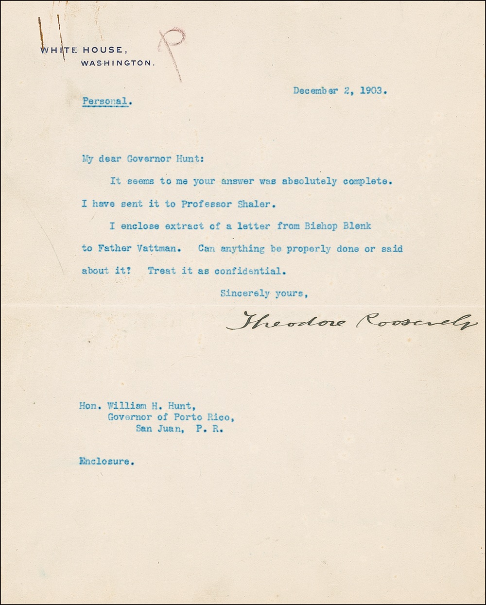 Theodore Roosevelt Typed Letter Signed | RR Auction