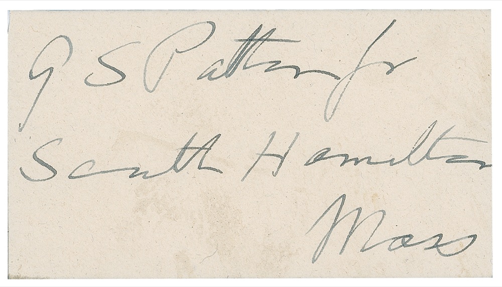 George S. Patton, Jr Signature | RR Auction