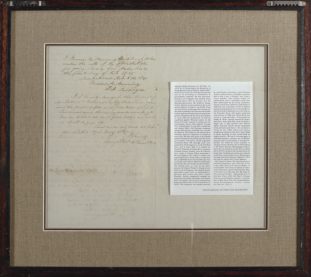 Texas: Jacob Snively | RR Auction