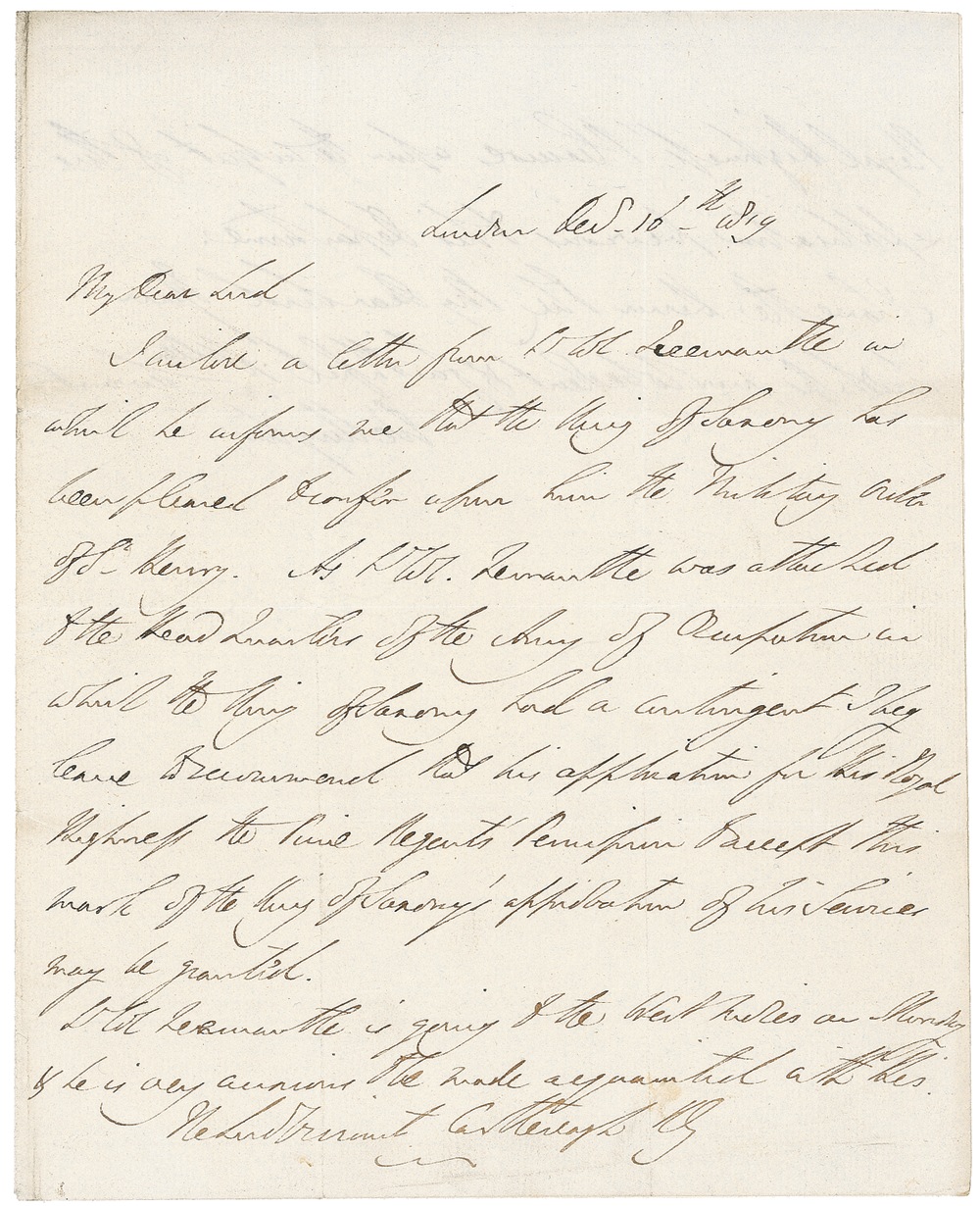 Duke of Wellington Handwritten Letter Signed | RR Auction