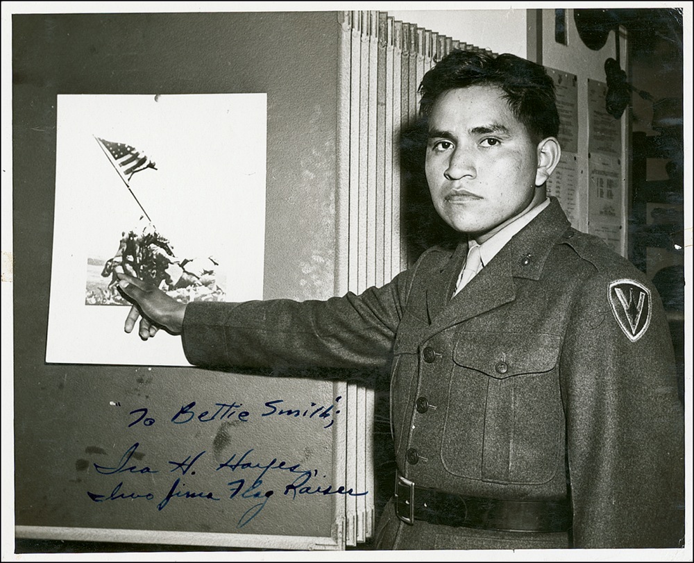 Iwo Jima: Ira Hayes Signed Photograph | RR Auction