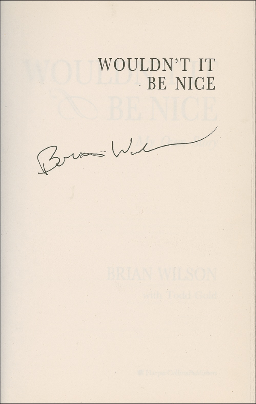 Beach Boys: Brian Wilson Book | RR Auction