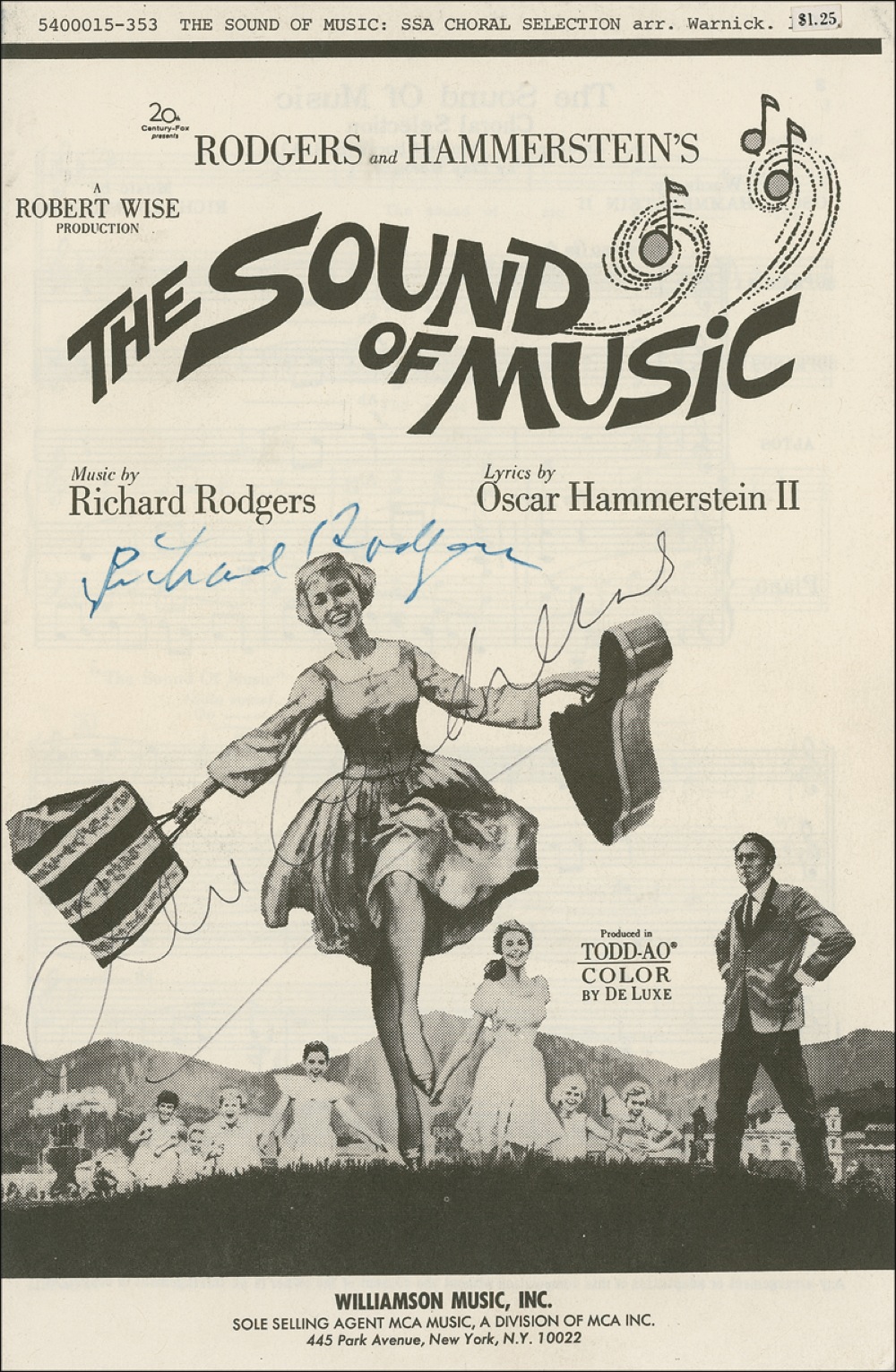 The Sound Of Music Song Book | RR Auction