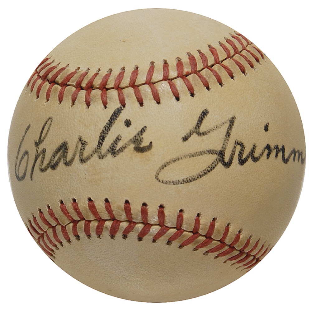 Charlie Grimm Baseball | RR Auction