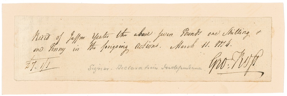 Declaration of Independence: George Ross Signed Document | RR Auction