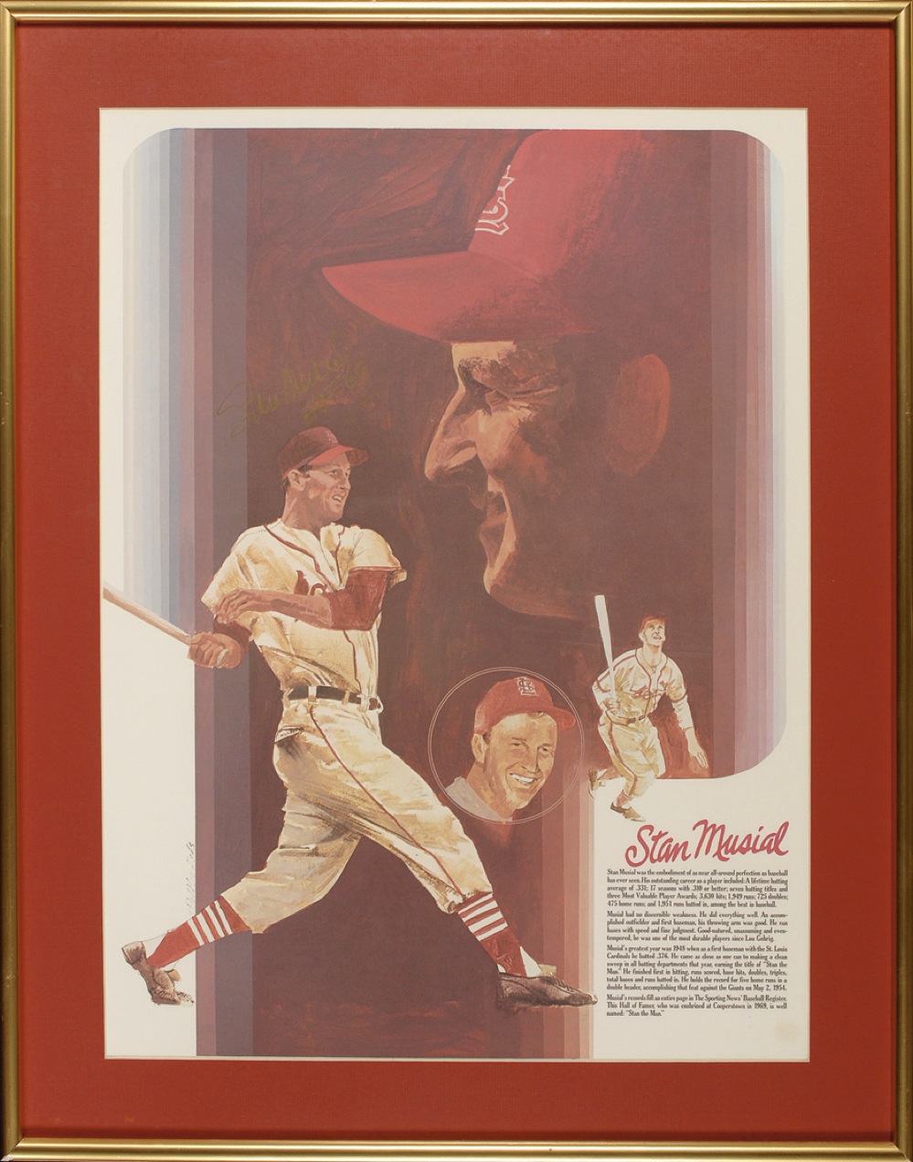 Stan Musial Lithograph | RR Auction