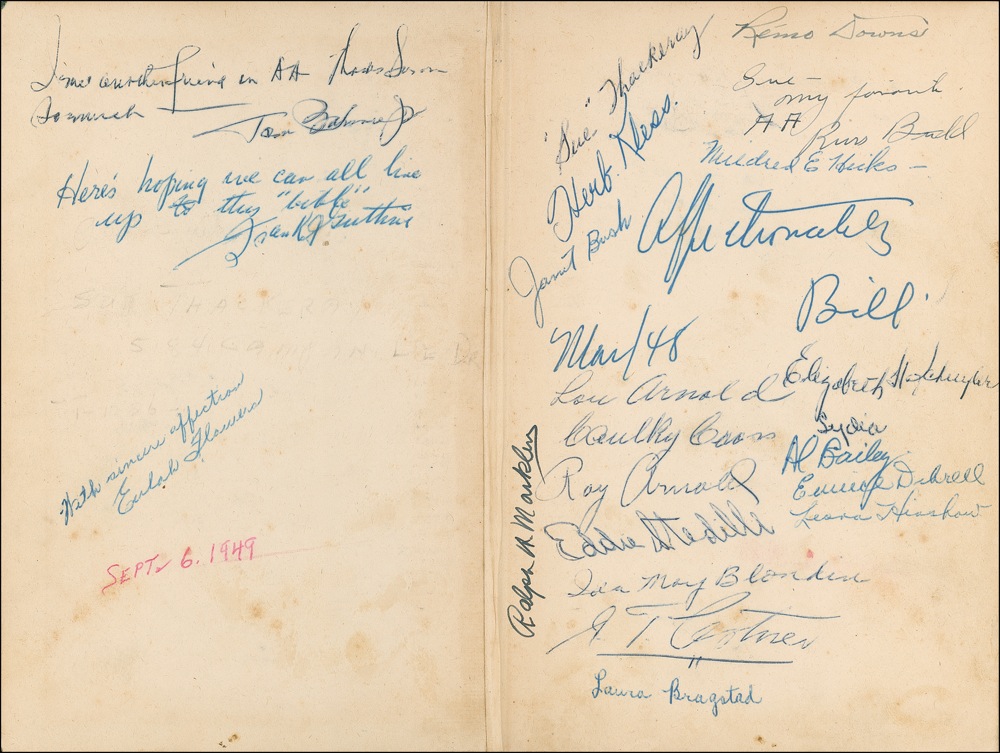 Bill Wilson: Bill W. signs his “Big Book” | RR Auction