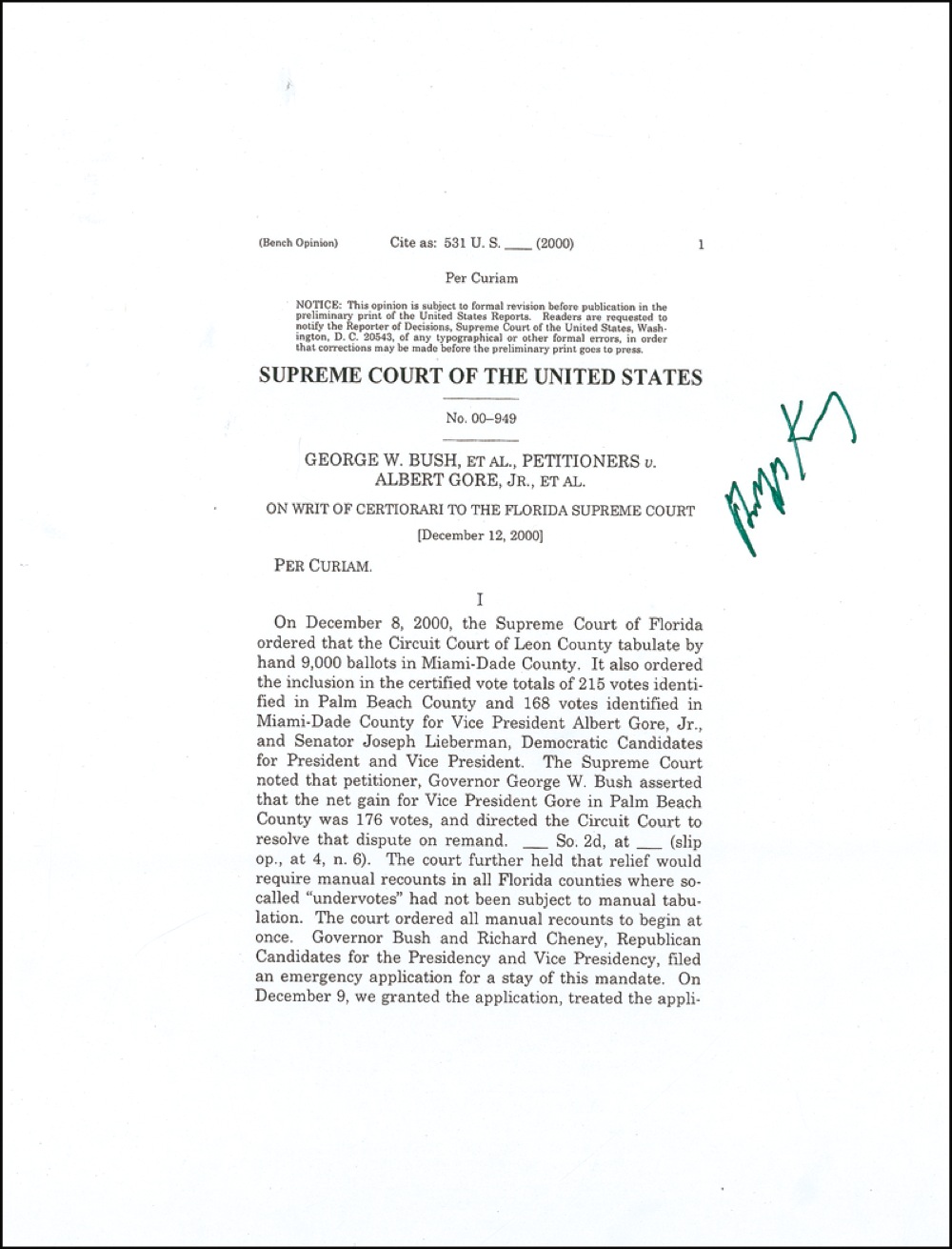 Supreme Court: Anthony Kennedy: Kennedy signs the historic majority