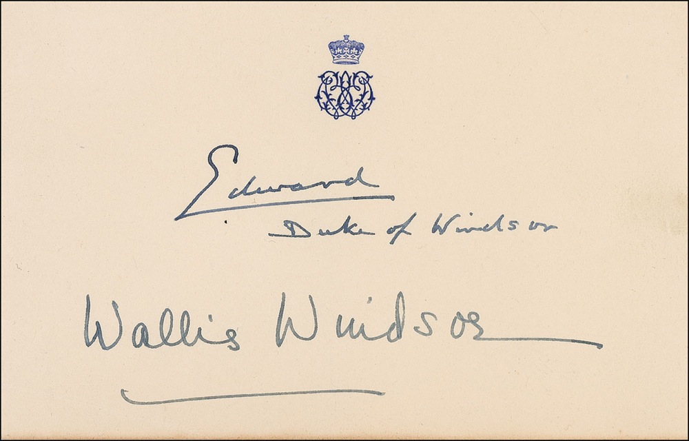 Duke and Duchess of Windsor Signature | RR Auction