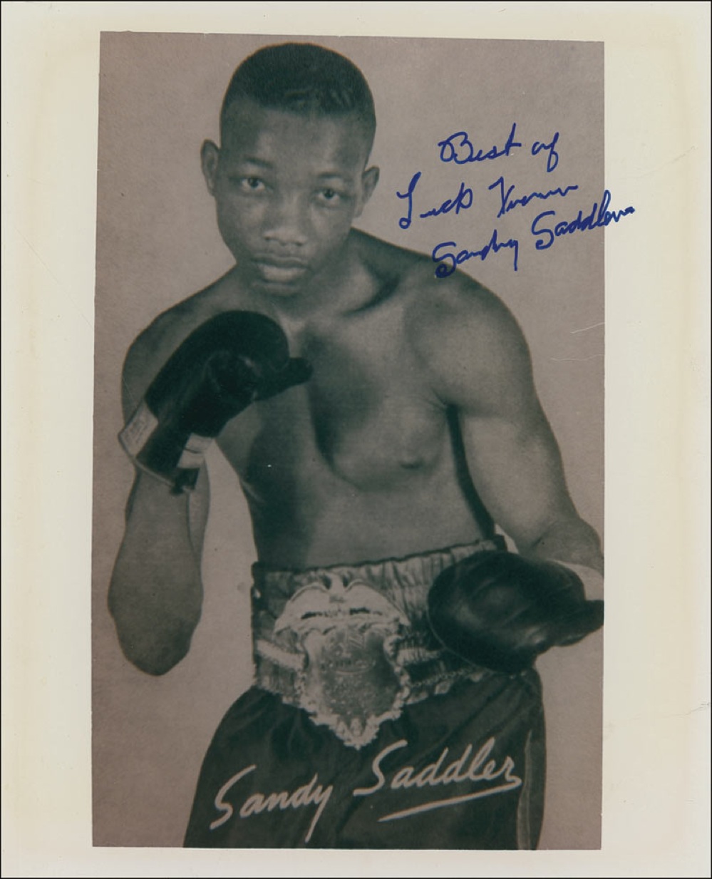 Sandy Saddler Signed Photograph | RR Auction
