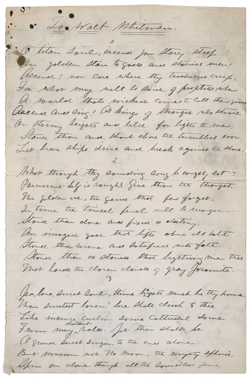 Joaquin Miller: Paying tribute to Walt Whitman | RR Auction