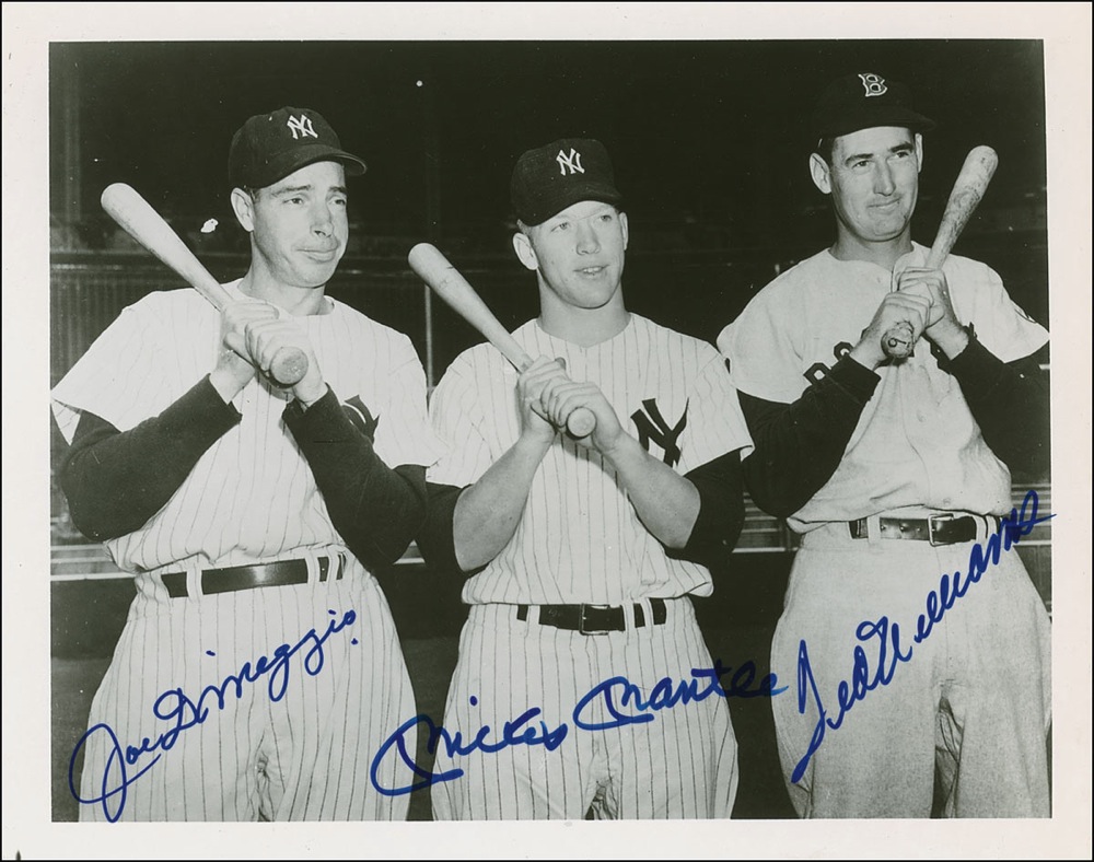 DiMaggio, Mantle, and Williams: A trio of National Pastime legends