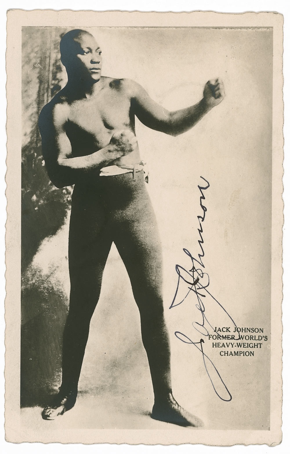 Jack Johnson: Rare signed photo of the Galveston Giant | RR Auction