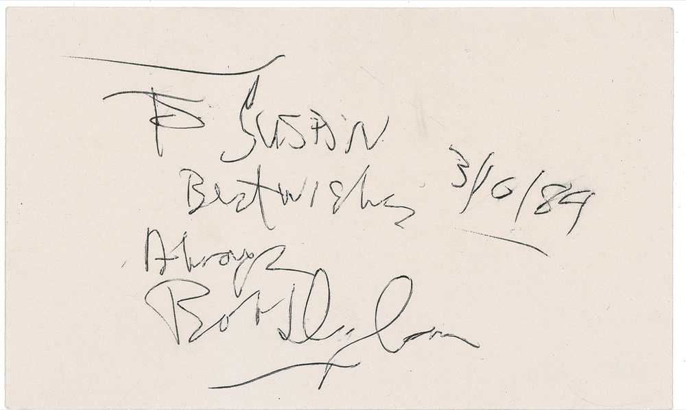 Bob Dylan Signature | RR Auction