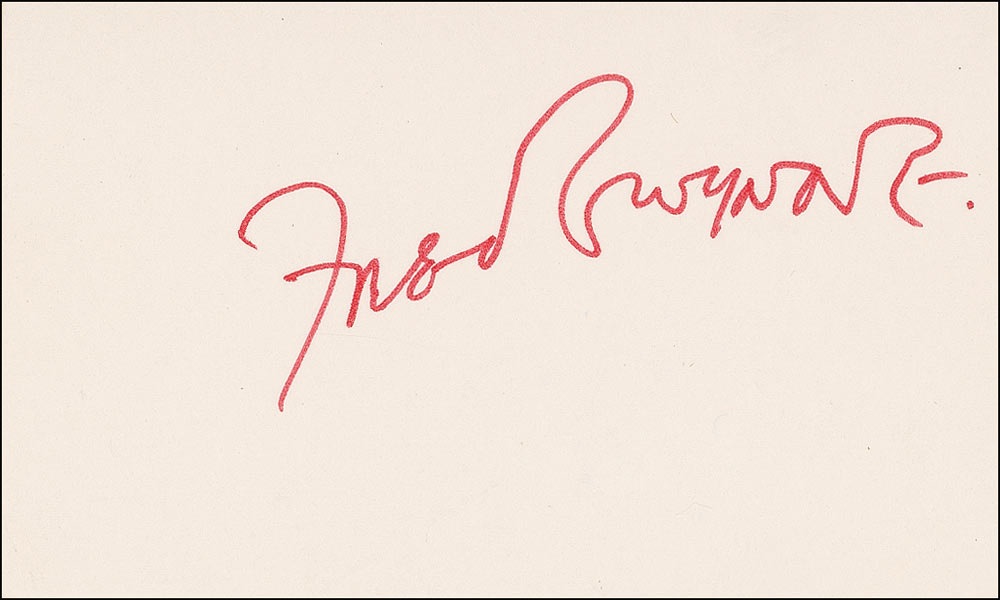 Fred Gwynne Signature | RR Auction