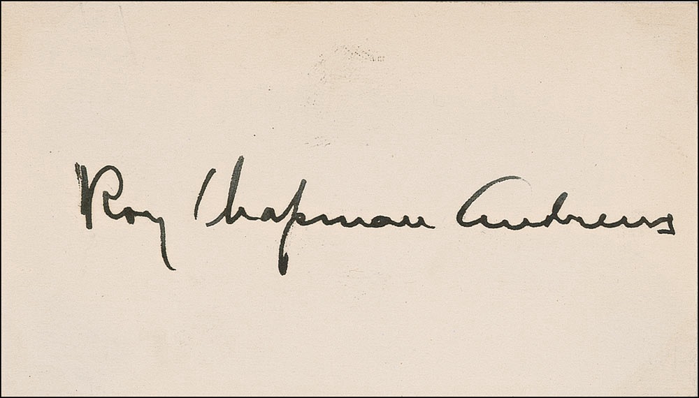 Roy Chapman Andrews Signature | RR Auction