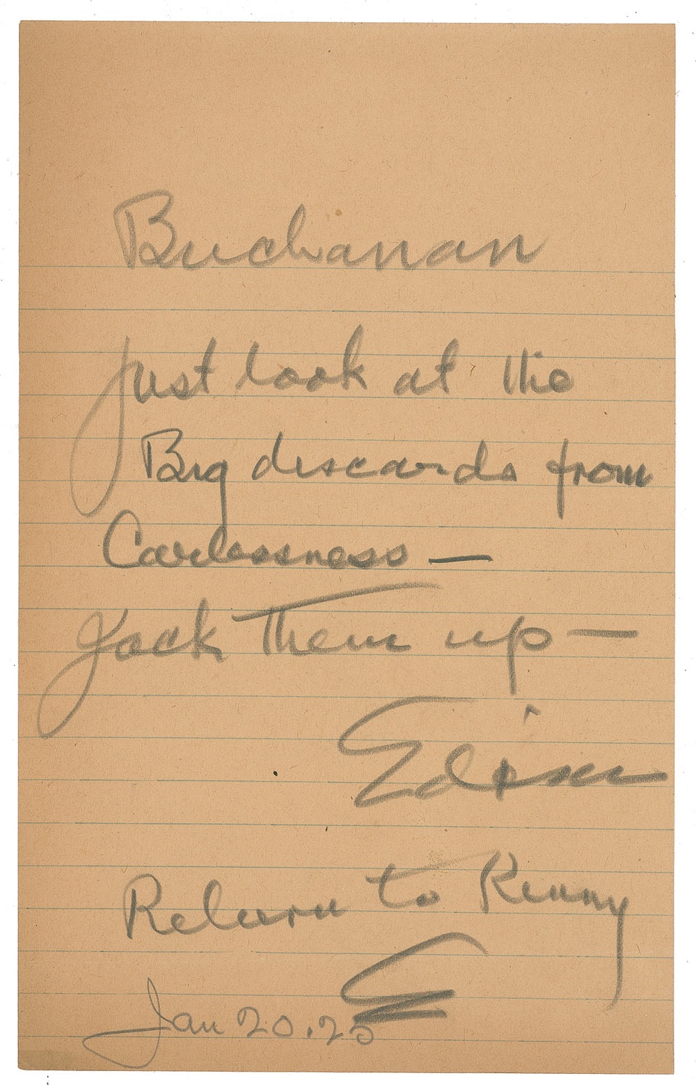 Thomas Edison: “Just look at the Big discards from